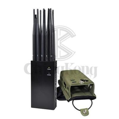 China 10 antennas Handheld Mobile Phone Jammer Wireless All In One Design block up to 20m for sale