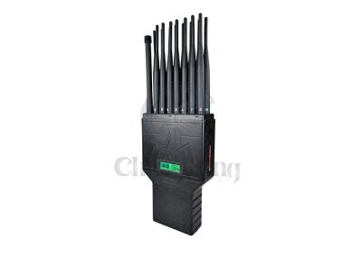 China Handheld 5G Cell Phone Signal Jammer 16 Antennas Blocking Lojack WIFI GPS 3G 4GLTE for sale