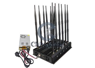 China DC 12V GPS Signal Jammer Mobile Phone WIFI LOJACK Signal Blocker 12 Antenans for sale