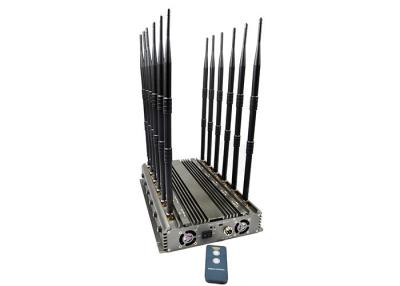 China 12 Antennas 80m 4G 5G Cell Phone Signal Jammer High Power for sale