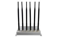 China GSM 3G 4GLTE High Power Signal Jammer 6 Omni Antennas 2 Cooling Fans Inside for sale