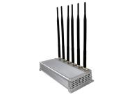 China GSM 3G 4GLTE High Power Signal Jammer 6 Omni Antennas 2 Cooling Fans Inside for sale