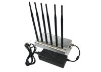 China GSM 3G 4GLTE High Power Signal Jammer 6 Omni Antennas 2 Cooling Fans Inside for sale