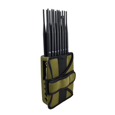 China Metal Shell 16W 25m 16 Antennas Portable Jamming Device for sale