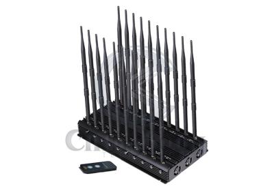 China 20 Antennas 40m Mobile Phone Jammer For 5GLTE 4G GPS LOJACK for sale