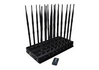 China LORA LOJACK 5G Signal Jammer WIFI 2dbi Gains 18 Antennas 40W Walkie Talkie for sale