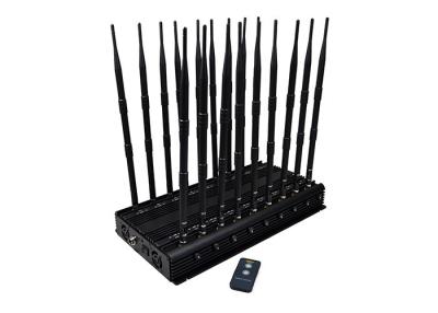 China LORA LOJACK 5G Signal Jammer WIFI 2dbi Gains 18 Antennas 40W Walkie Talkie for sale