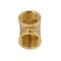 China Brass Double Male Straight Pipe Joint Water Gas Pipe Fittings for sale