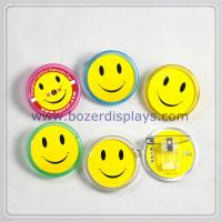 China Smile ID Badge Holder With Clip for sale