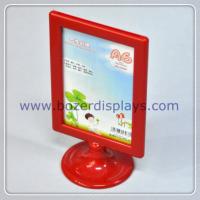 China Tabletop Poster Advertising Plastic Display Stand for Hotel for sale