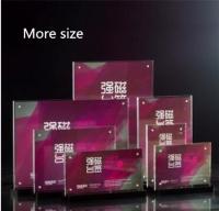 China Acrylic black bottom strong magnetic counter sign for sale