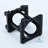 China Aluminum 7075 CNC Motor Mount Brackets Vibration Isolation Black Anodizing for sale
