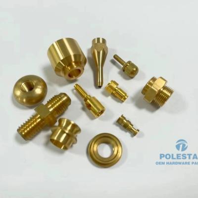 China Nickel Plated Brass CNC Machined Parts For Faucets Pipe Joints And Water Valves for sale