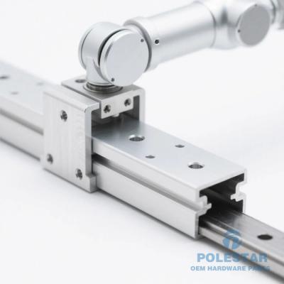 China CNC Machining Aluminum 7075 Robotic Arms Guide Rail Grooves In Assembly Lines for sale