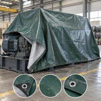China Custom Size 250gsm Reinforced Tarpaulin Sheet For Industrial Machinery Cover for sale