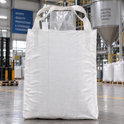 China Four Loop Food Grade Baffle FIBC Bags For Dry Food Premix Processing for sale