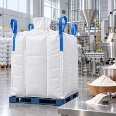 China Q Type Food Grade Bulk Bags For Dry Food Powder With Form Stable Design for sale
