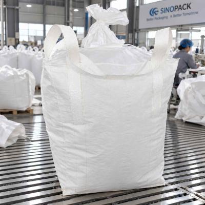 China White Food Grade FIBC Bulk Bag With PE Liner For White Sugar Storage And Transportation for sale
