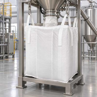 China Top Fill Bottom Discharge Baffle FIBC Bag For Controlled Industrial Powder Handling for sale