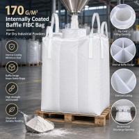 China 170 G/M² Internally Coated Baffle FIBC Bag For Dry Industrial Powders for sale