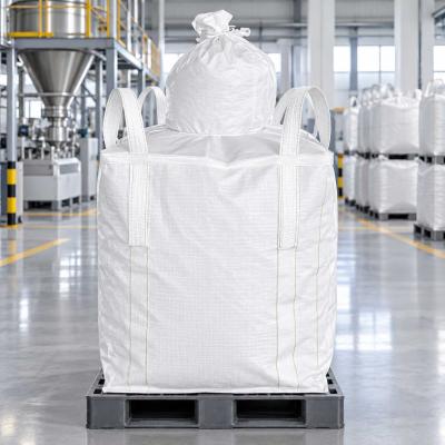 China 17,000 N Loop Strength Lithium Carbonate FIBC Bag For 1 Ton Handling for sale