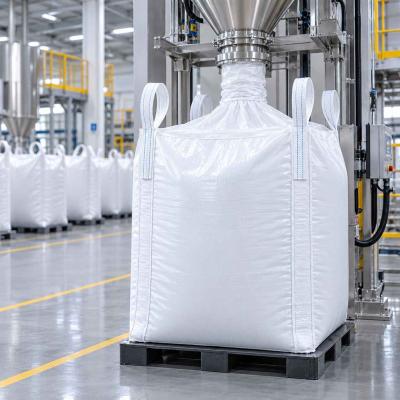 China 1700 N/50 Mm Fabric Strength Lithium Carbonate FIBC Bag With Coated Body for sale