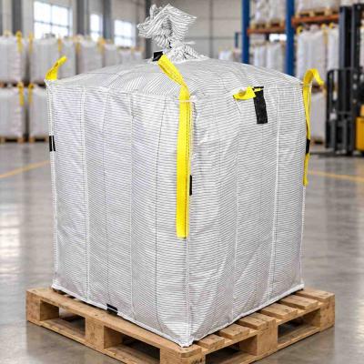 China 700kg Type C Conductive Chemical FIBC Bag With 190gsm Coated Fabric For Industrial Chemical Packaging for sale