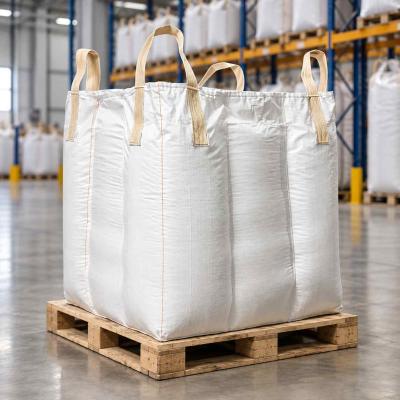 China Four Loop Baffle Urea Bulk Bag 1000kg Coated PP Structure For Fertilizer Packaging for sale