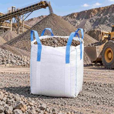 China 1.2 Ton Uncoated Mining Industry FIBC Bulk Bag With Four Lifting Loops for sale