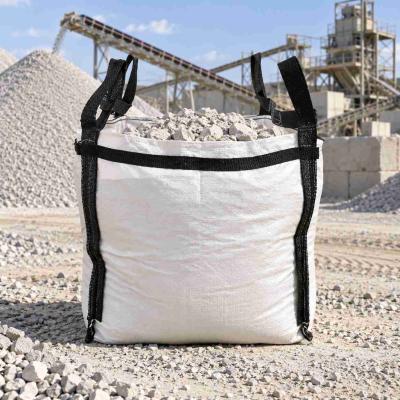 China Four Side-Seam Loop Mineral FIBC Bulk Bag With ≥18000 N Lifting Straps for sale