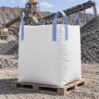 China 1200 Kg 4 Loop Mineral FIBC Bulk Bag With 180 G/M² Uncoated Fabric For Ore Packaging for sale