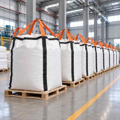 China 1000 Kg Load Nickel Sulfate FIBC Bag With Four Cross-Bottom Lifting Loops for sale
