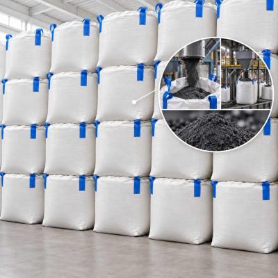 China 95 X 95 X 125 Cm 1 Ton Graphite Powder FIBC Bags For Bulk Storage And Transport for sale