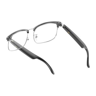 China 6 Hours Bluetooth 5.3 Ultralight Smart Wireless Glasses For Call Black Silver for sale