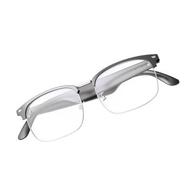 China Black Silver BT 5.3 Ultralight Smart Bluetooth Wireless Glasses For Listen To Music for sale