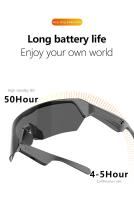 China BT 5.3 Version ABS + PC Smart Bluetooth Riding Glasses WIth Stereo & Dual Channel for sale