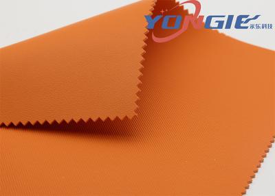 China Customizable 0.5mm Thick Orange Vegan Leather Fabric Tearproof for Pillow Covers for sale