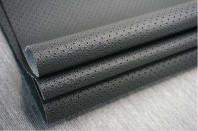 China Perforated PVC Synthetic Leather Fire Resistant Vinyl Fabric 0.8mm for Car Seat Cover for sale