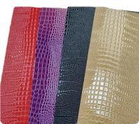 China Embossed Print PVC Synthetic Leather Fabric 140cm Width for Home Decor Upholstery for sale