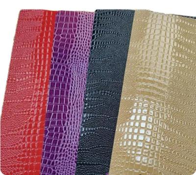 China Embossed Print PVC Synthetic Leather Fabric 140cm Width for Home Decor Upholstery for sale