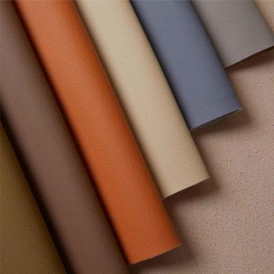 China PVC Synthetic Ecological Leather with 15% Natural Leather Backing 1.0-2.0mm for Furniture Car Seat for sale