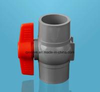 China QX01 Flexible Ball Valve Plastic Brown Body Red Handle Compact Valve Manufactured for sale