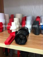China Plumbing Materials and Pipe Fitting at Glue Connection White Plastic Socket Ball Valve for sale