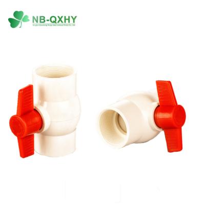 China Customizable ASTM PVC Compact Ball Valve with Customized Request and Butterfly Handle for sale