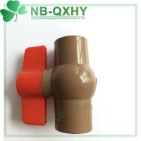 China Brown Color Type PVC Ball Valves with UV Protection and Manual Driving Mode for sale
