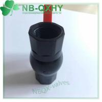 China Brown Color Type PVC Ball Valves with UV Protection and Manual Driving Mode for sale
