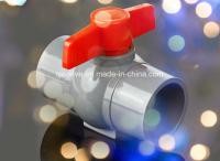 China Fixed Structure PVC Butterfly Handle White Color Socket Ball Valve for Agriculture for sale