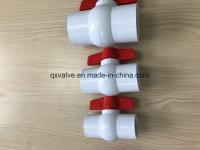 China Fixed Structure PVC Butterfly Handle White Color Socket Ball Valve for Agriculture for sale