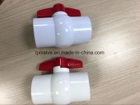 China Fixed Structure PVC Butterfly Handle White Color Socket Ball Valve for Agriculture for sale