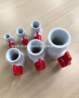 China Fixed Structure PVC Butterfly Handle White Color Socket Ball Valve for Agriculture for sale